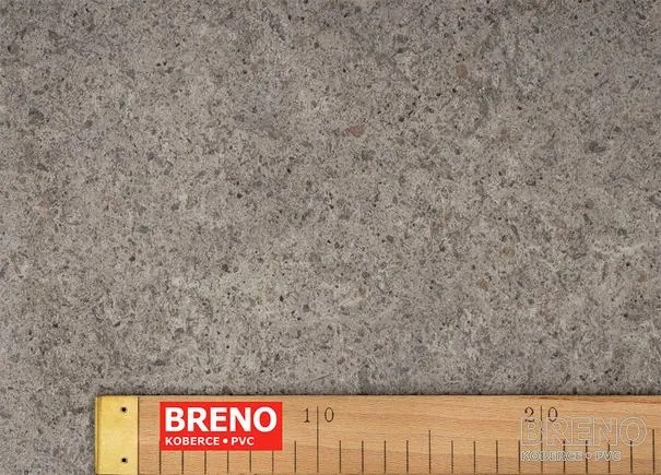 Breno PVC AMBIENT Tereza 976M – tmavě šedá dlažba, šíře 300 cm