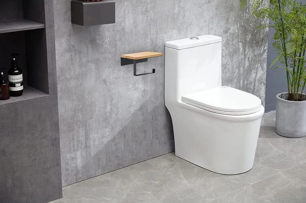 Tutumi Tutumi, držák WC papíru 322747, černá-hnědá, REA-07010
