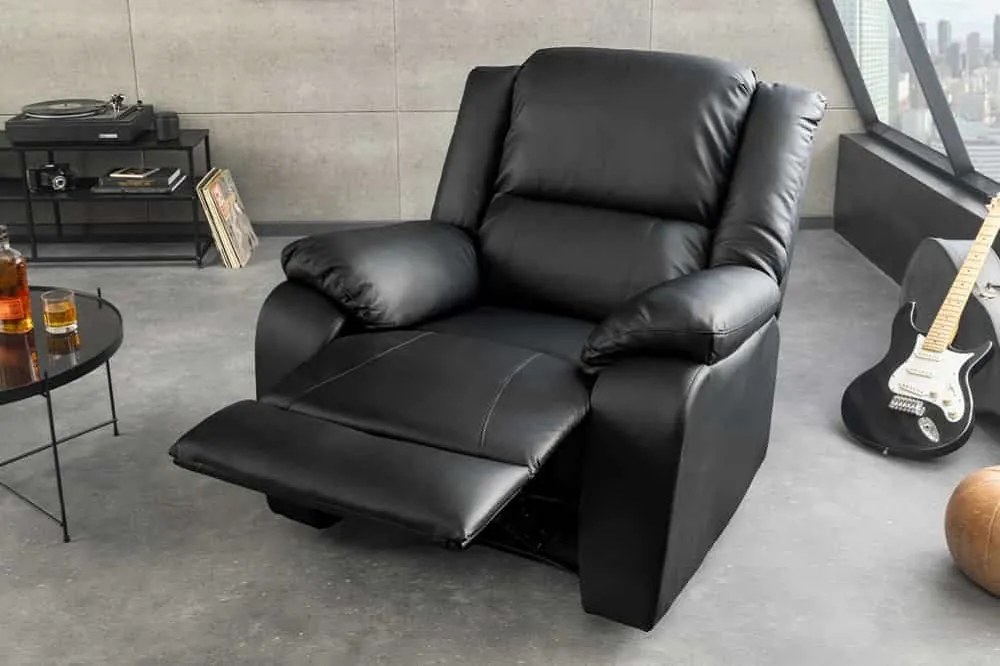 Designové křeslo Movie černá ekokůže