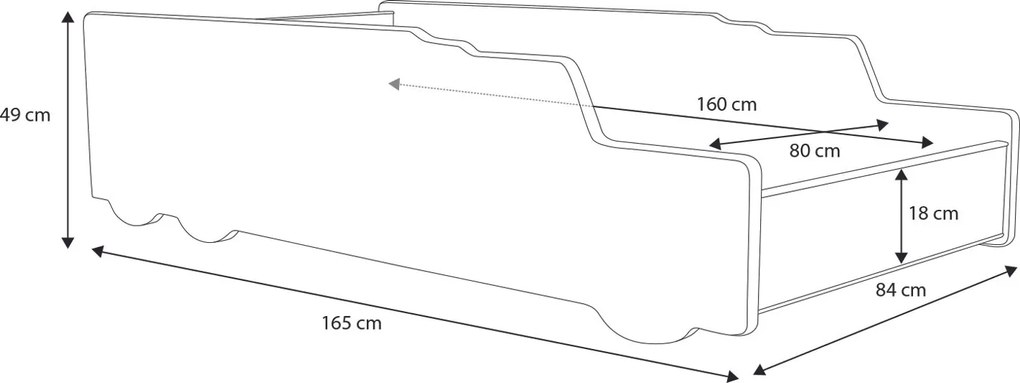 ADRK Furniture Postel s matracem BUILDER 160x80