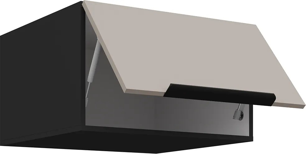 ARIA cb | horní skříňka 60 NAGU-36 1F výklopná | 60 cm | HLUBOKÁ | ANTI FINGERPRINT povrch | černá/béžová