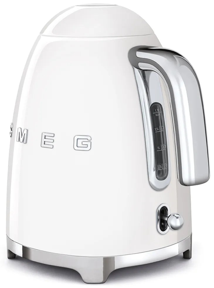 Rychlovarná konvice Smeg 50's style KLF03WHEU / 2400 W / 1,7 l / lesklá bílá