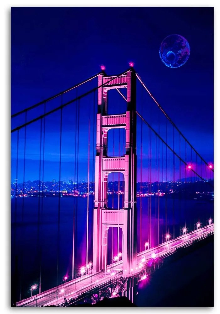 Gario Obraz na plátně Růžový most - Gab Fernando Rozměry: 40 x 60 cm