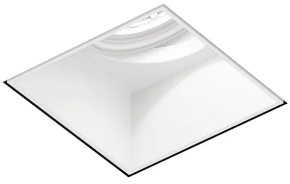 Wever & ducré čtvercové stropní vestavné svítidlo strange trimless ceiling rec 1.0 led 1800-3000k w tree bílá matná