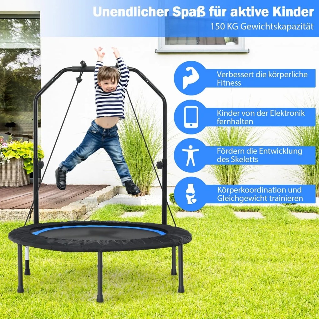 Costway Ø101 cm trampolína s odporovými pásy 2 mini trampolína s výškově