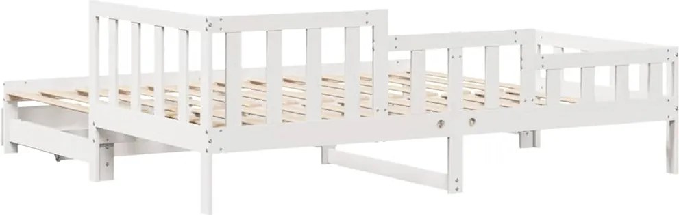 Válenda s přistýlkou a zásuvkami bez matrace bílá 90x190 cm 3302224