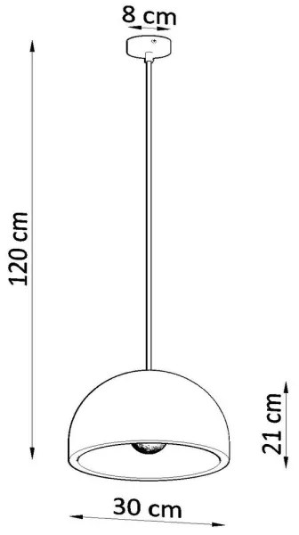Sollux SL.0847 - Lustr na lanku PABLITO 1xE27/60W/230V beton