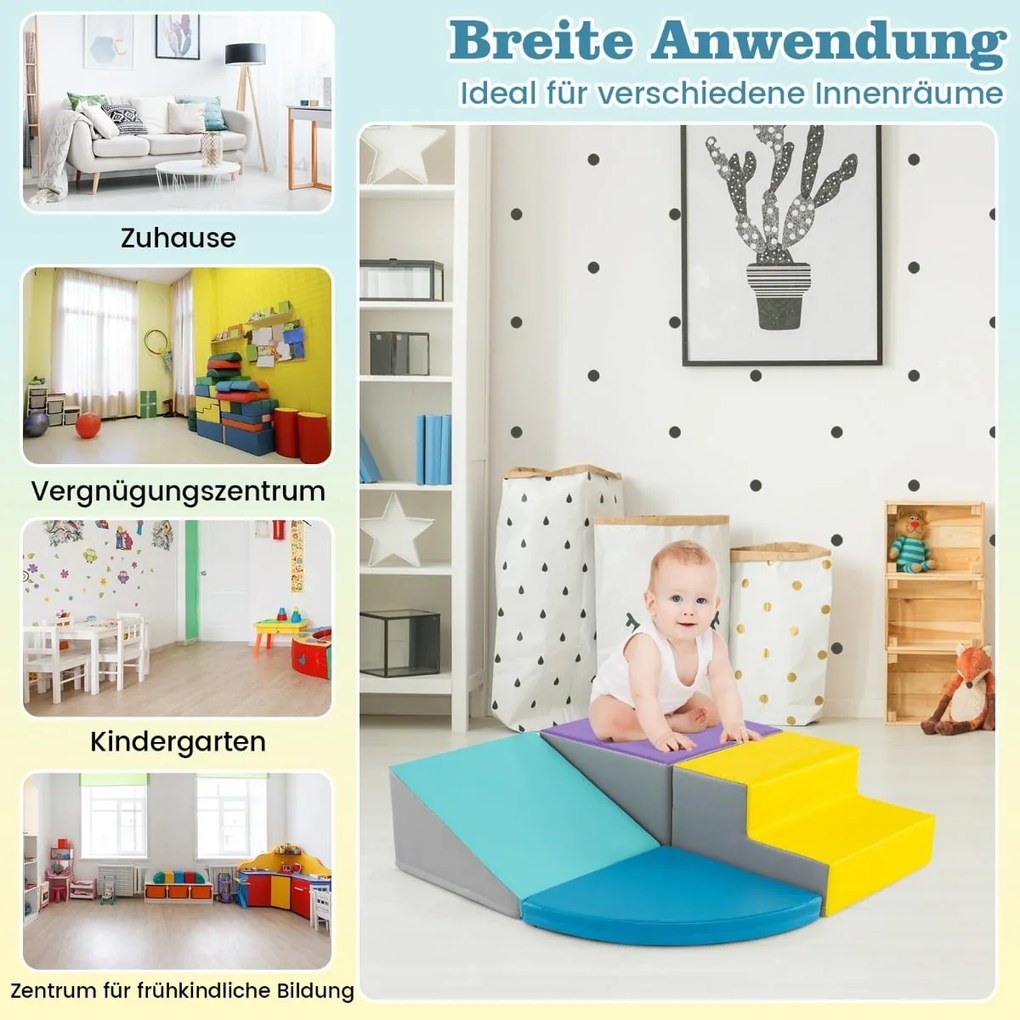 Costway 4 PCS. Schaumstoffbausteine zum Toben a Klettern Riesenbausteine