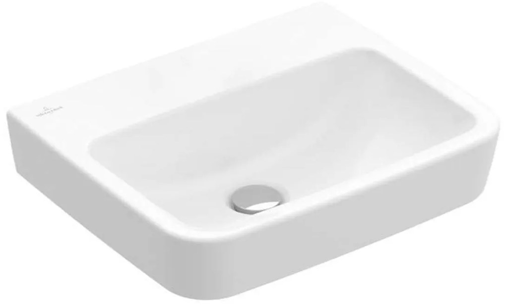 Villeroy & Boch O.novo - Umývátko 45x37 cm, bez přepadu, bez otvoru pro baterii, AntiBac, CeramicPlus, alpská bílá 434448T2