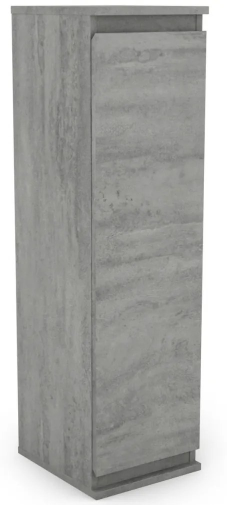 Nástěnná skříňka Carlos, šedý beton, 28 cm