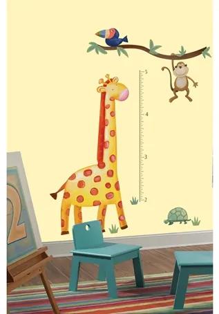 Dětský metr Safari. Samolepky Žirafa a opička. | BIANO