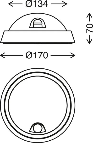 Briloner 3352-015 - LED Venkovní svítidlo se senzorem HELSINKI LED/12W/230V IP44
