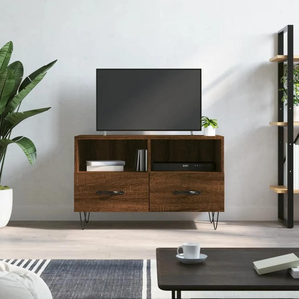 vidaXL TV skříňka 80 x 36 x 50 cm kompozitní dřevo [828968] Barva: kouřový dub