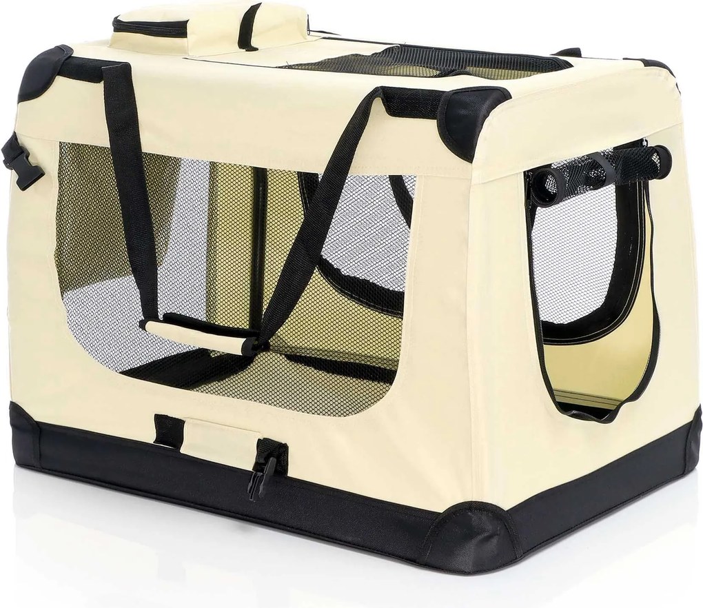 Přepravní box fudajo – 82 × 56 × 58 cm, béžová (64188)
