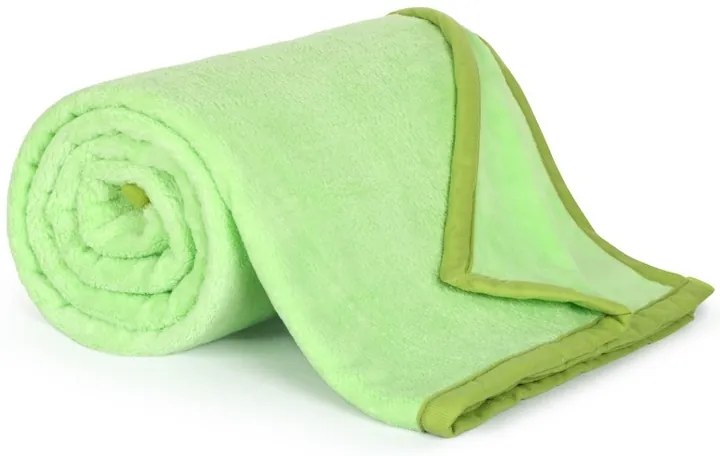 Bellatex Přikrývka KORALL MICRO 200x230 cm zelená světlá
