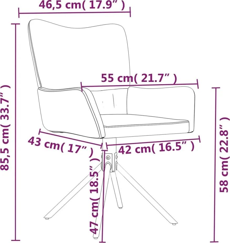 vidaXL Otočné jídelní židle 2 ks samet [344814] Barva: Tmavě zelená