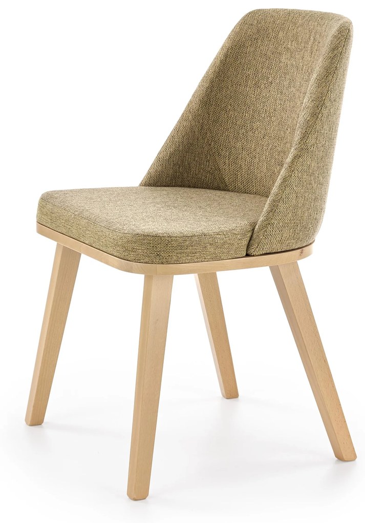 Jídelní židle Porto, dub medový/béžovo zelená