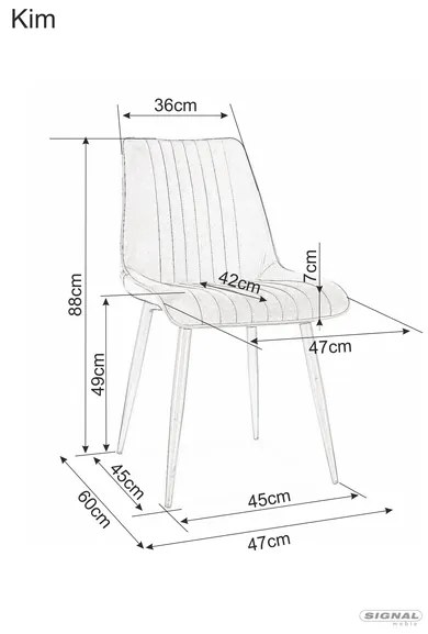 Jídelní židle KIM VELVET Signal
