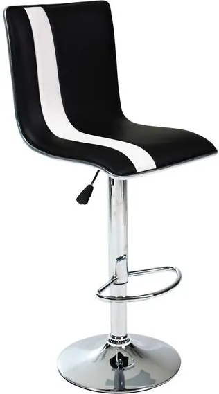 Barová židle Mia, černá ekokůže