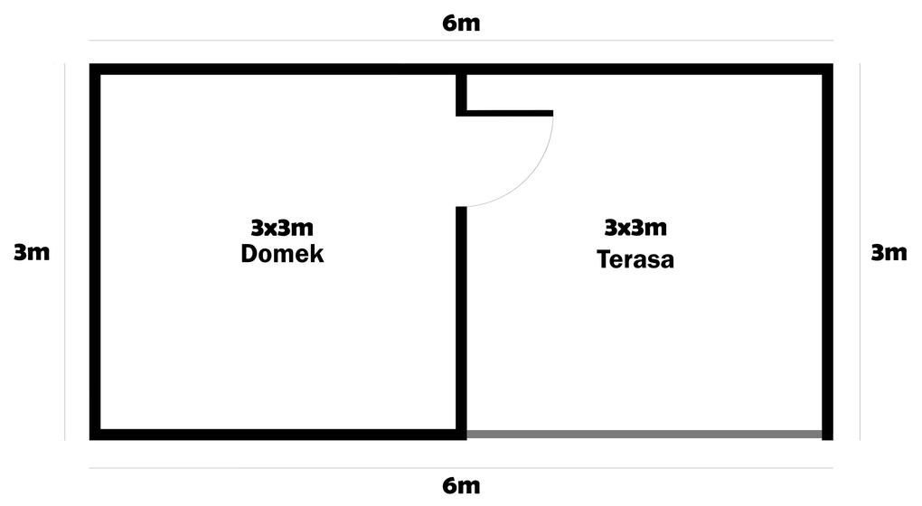 Zahradní domek Metod 3x6, terasa, 25mm