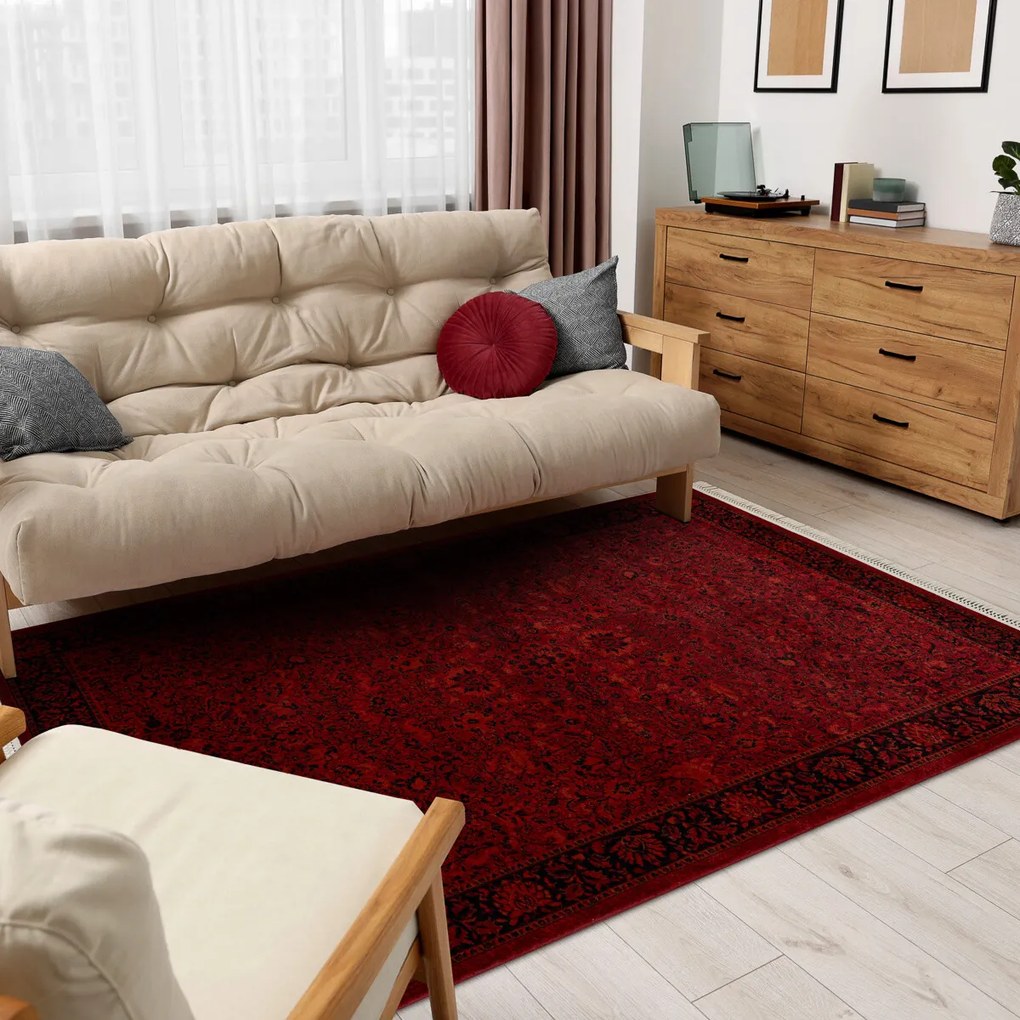 Dywany Łuszczów, Kusový koberec Orient 5125 vínový, 100x200, červená, kancelář