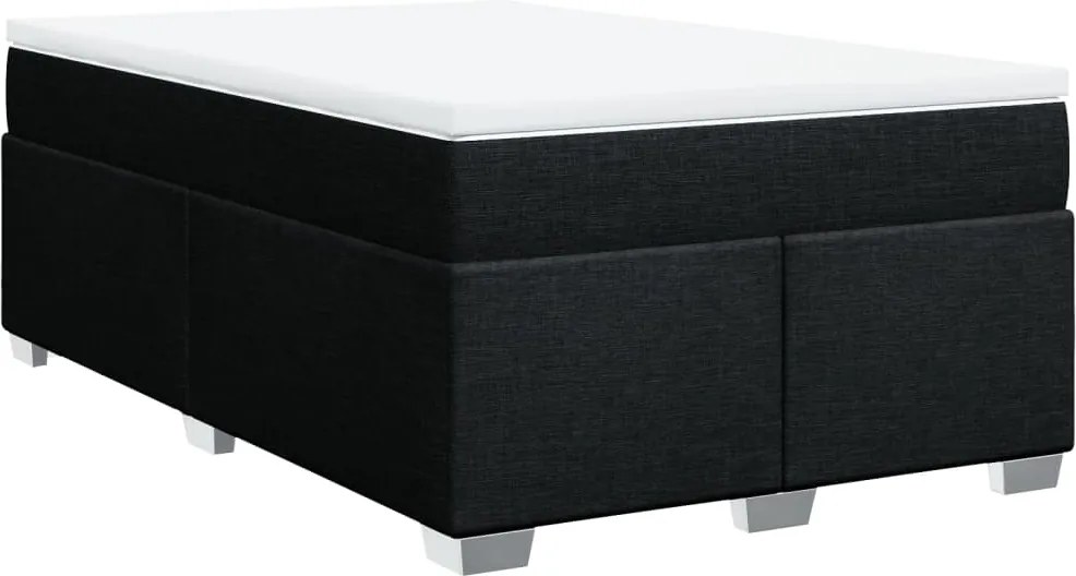 Box spring postel s matrací černá 120x200 cm textil 3285125
