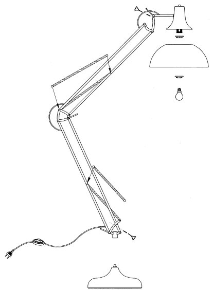 Eglo 94705 - Stojací lampa BORGILLIO 1xE27/60W/230V