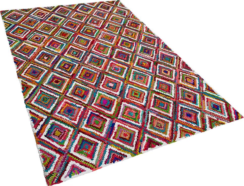 Barevný koberec s diamantovým vzorem 140x200 cm - KAISERI
