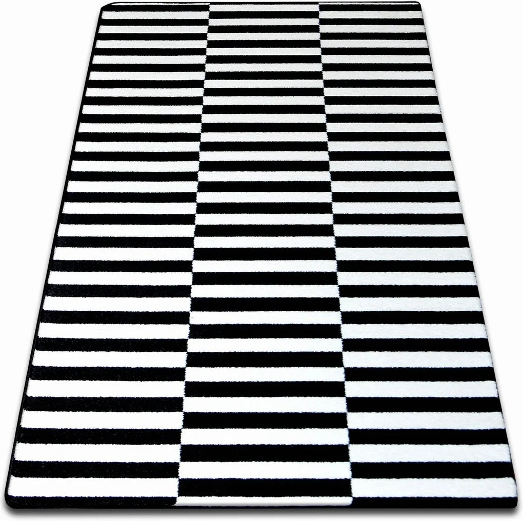 Kusový koberec SKETCH Change bílo-černý 180x270
