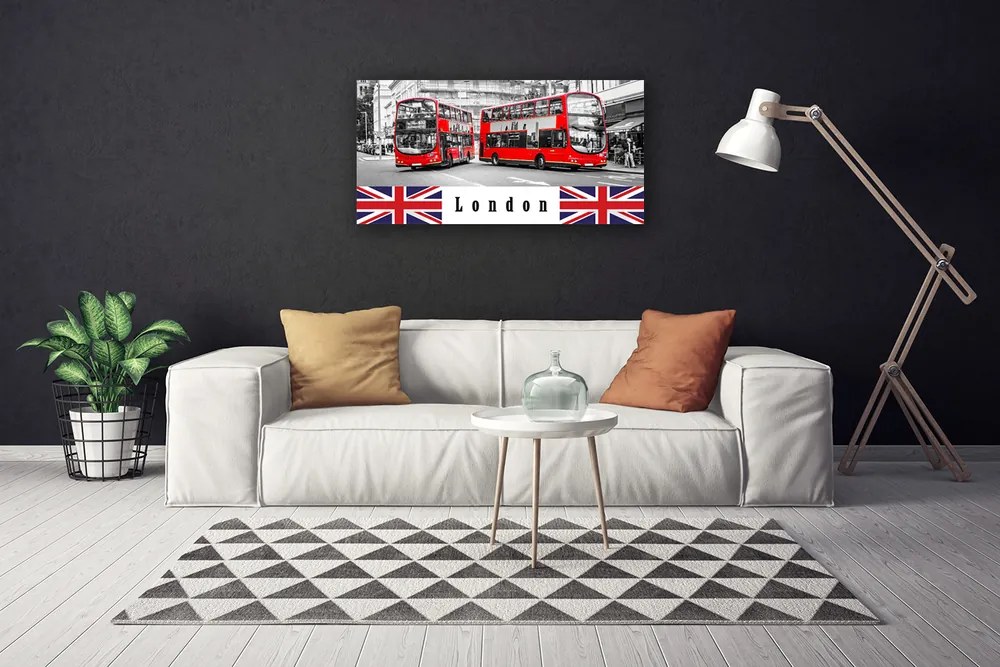 Obraz na plátně Londýn Autobus Umění 100x50 cm