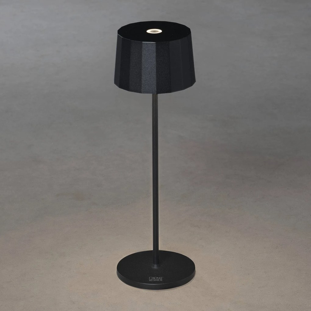 LED stolní lampa Positano venkovní, černá