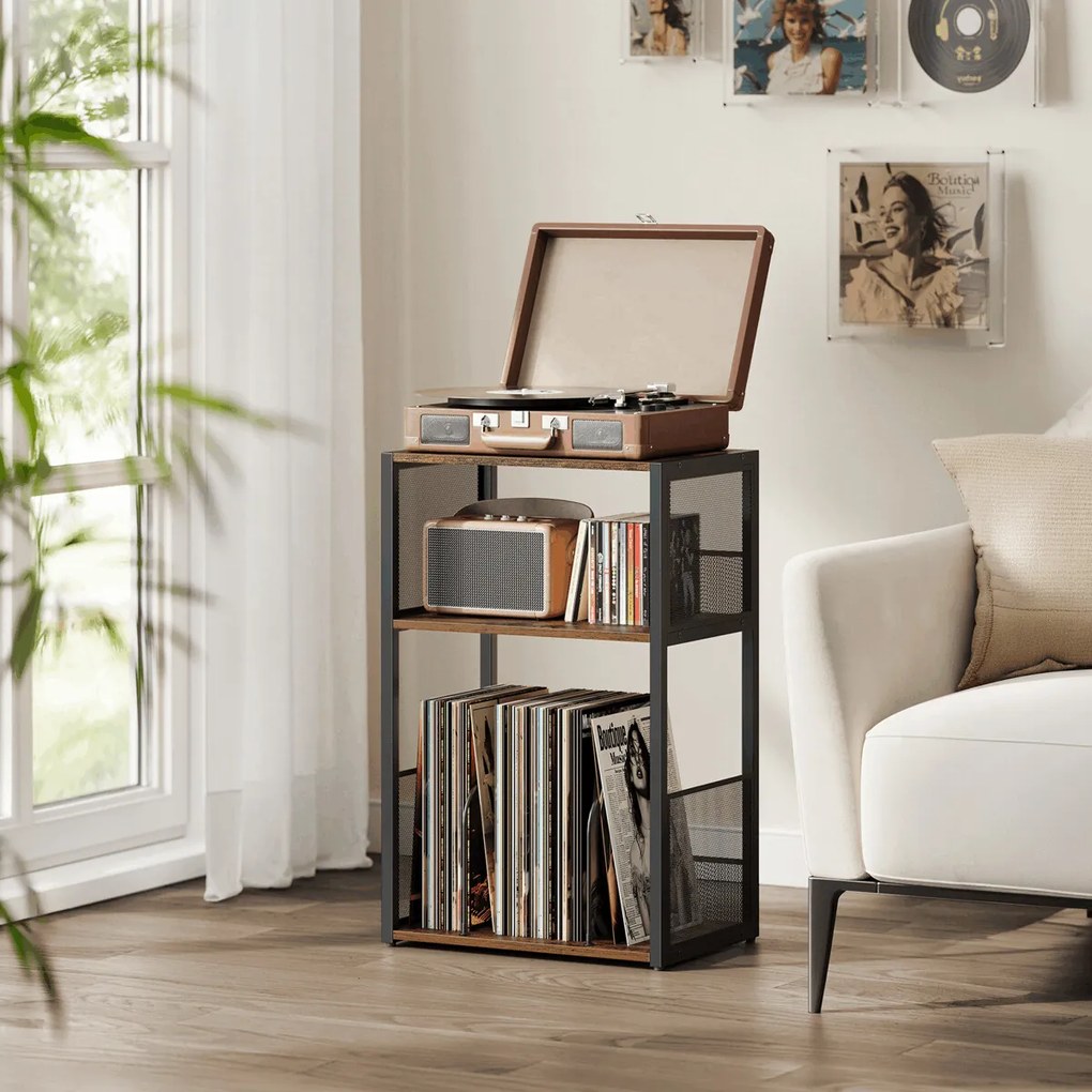Autronic Stolek na gramofon a LP desky AKF-E1075 OLW