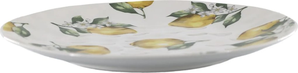 Porcelánový jídelní talíř s citróny Maison Limone Blossom - Ø 27*2,5 cm