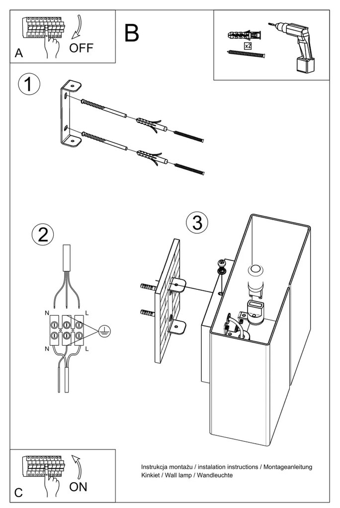 Nástěnné svítidlo Linea, 1x bílé kovové stínítko