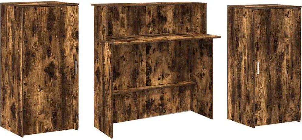 Recepční stůl kouřový dub 200x50x103,5 cm kompozitní dřevo 3324218