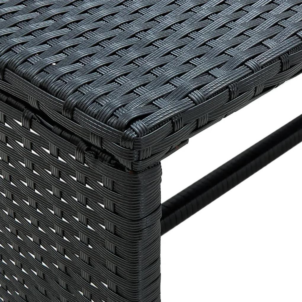 Konferenční stolek černý 70 x 40 x 38 cm polyratan