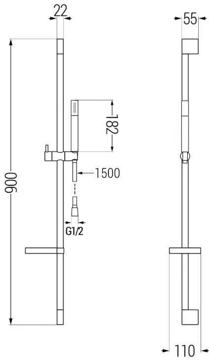 Mexen sprchový set DS70, chrom, 785704583-00