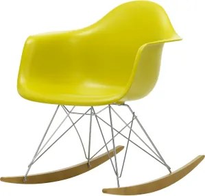 Eames Plastic Armchair RAR chrom hořčicová javor Vitra