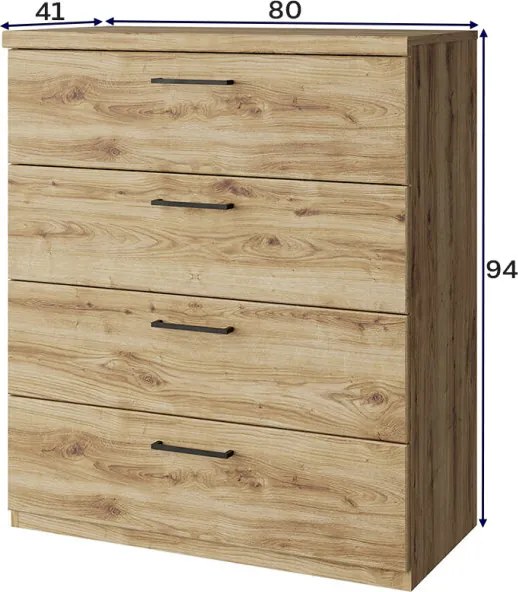 Komoda 4s dub navarra Doorset