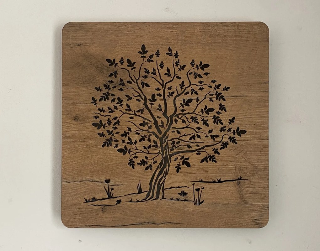 Li-Go "Ořešák" světelný obraz 230V 62x62 cm provedení povrchu: dub světlý