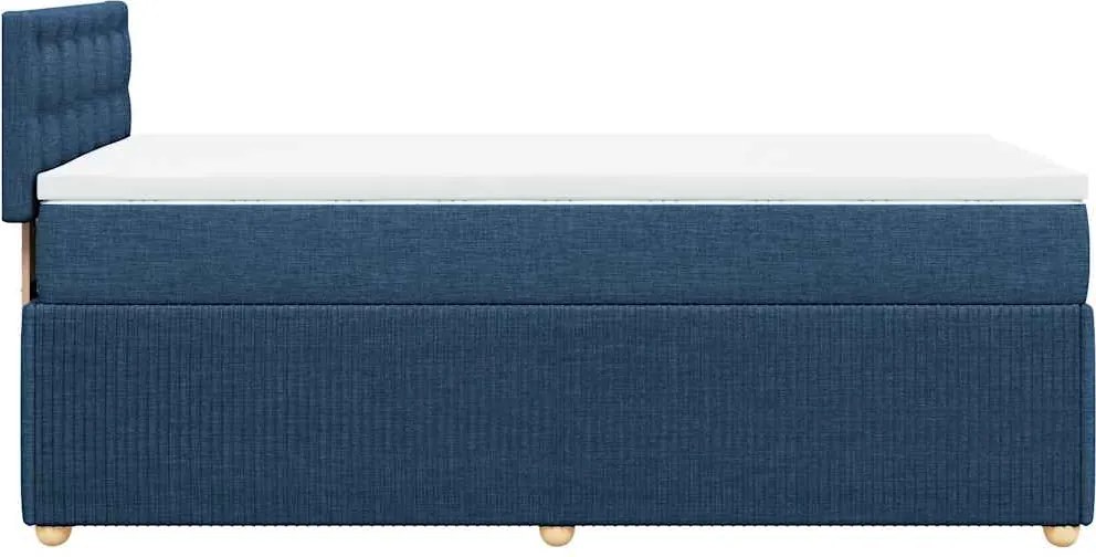 Box spring postel s matrací modrá 90x190 cm textil 3287331