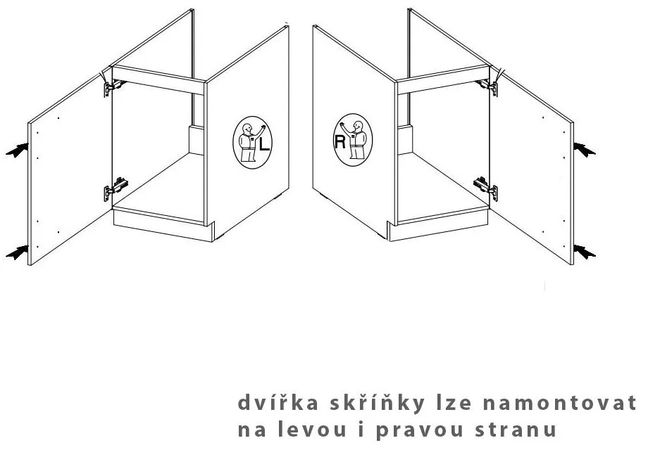 Kuchyňská linka STILO bs | 120 + 230 cm | bílá/šedá