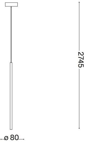 Ideal Lux - LED Lustr na lanku FILO LED/3,5W/230V 2700K CRI 90 bílá