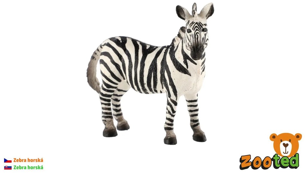 Zebra horská zooted plast 11cm