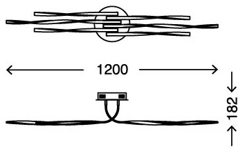 Briloner 3340-062 - LED Stmívatelné stropní svítidlo TWIN 6xLED/7,5W/230V