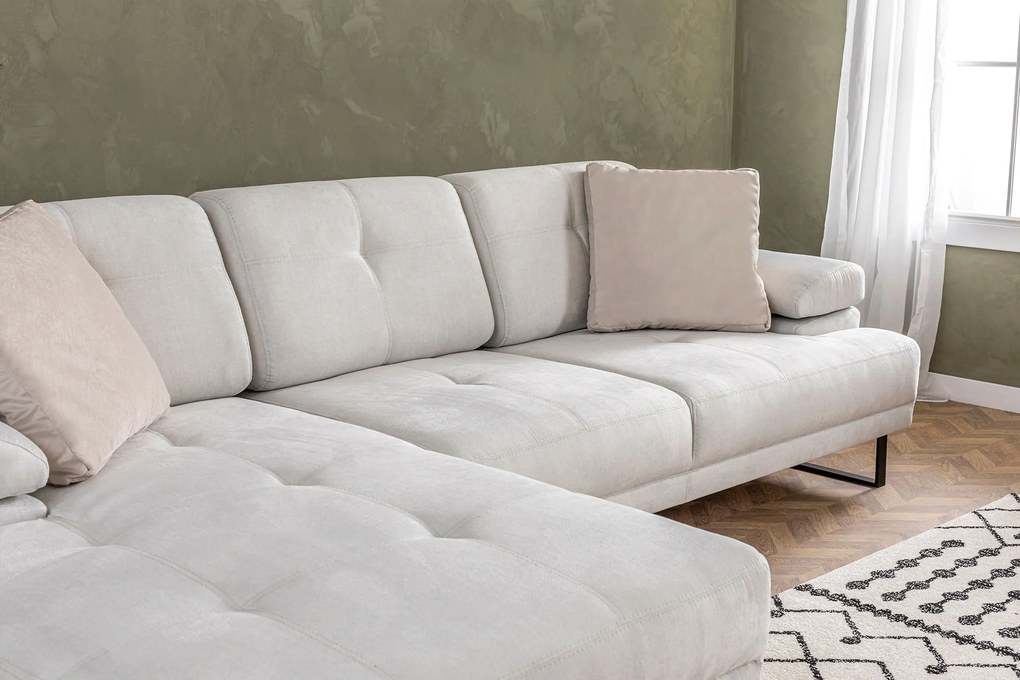 Atelier del Sofa Rohová sedací souprava Mustang Large Left - Beige, Béžová