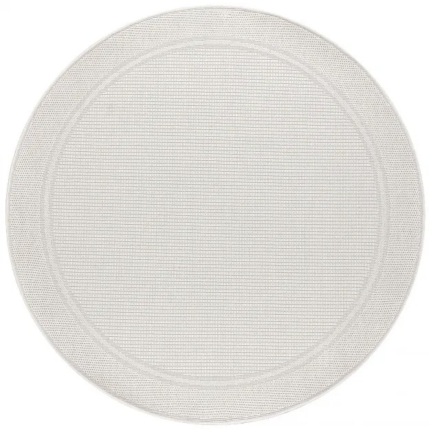 Šňůrkový koberec SIZAL TIMO 5979 kruh, bílý