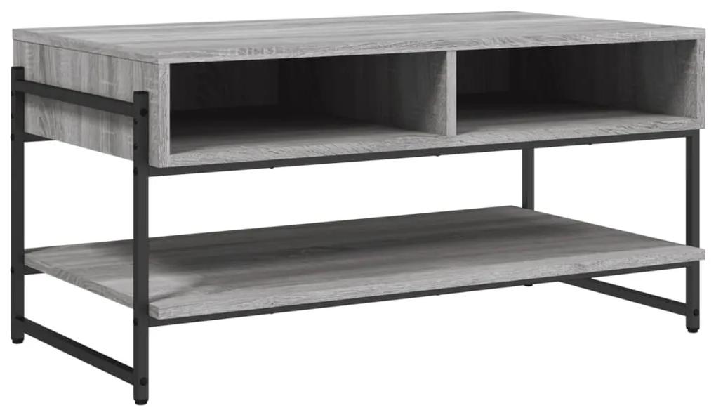 vidaXL Konferenční stolek šedý sonoma 90 x 50 x 45 cm kompozitní dřevo