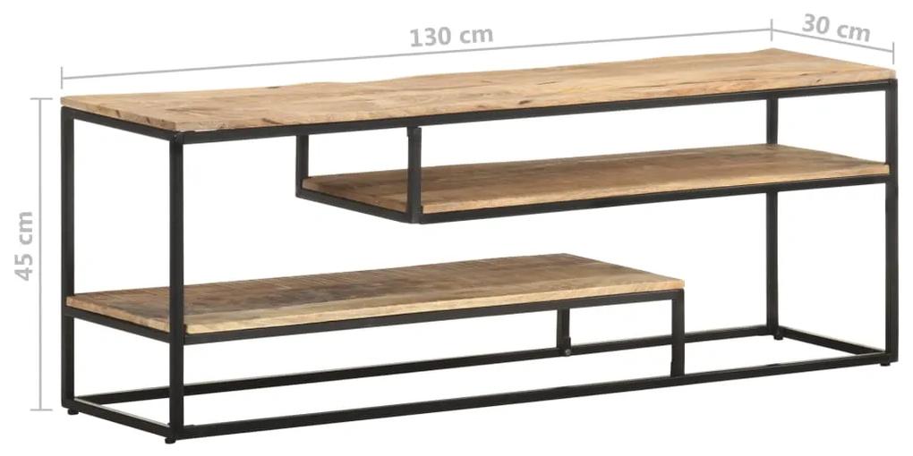 vidaXL TV stolek 130 x 30 x 45 cm hrubé mangovníkové dřevo