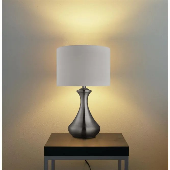 Searchlight EU2750SS Dotyková stolní lampa IVORY chromová